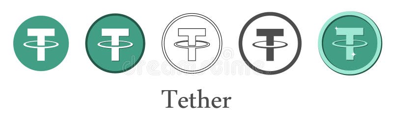 Set of Tether Crypto Currency Icons Editorial Photo - Illustration of ...