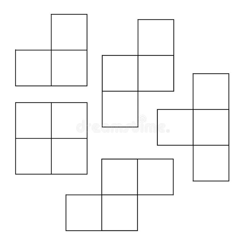 Set of Tetris Blocks. Constructor Elements Stock Illustration ...