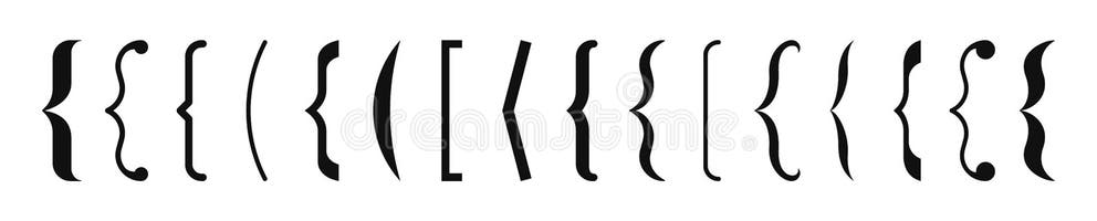 Set of Text Brackets. Bracket Icon. Quote Box Frame. Texting Quote and ...