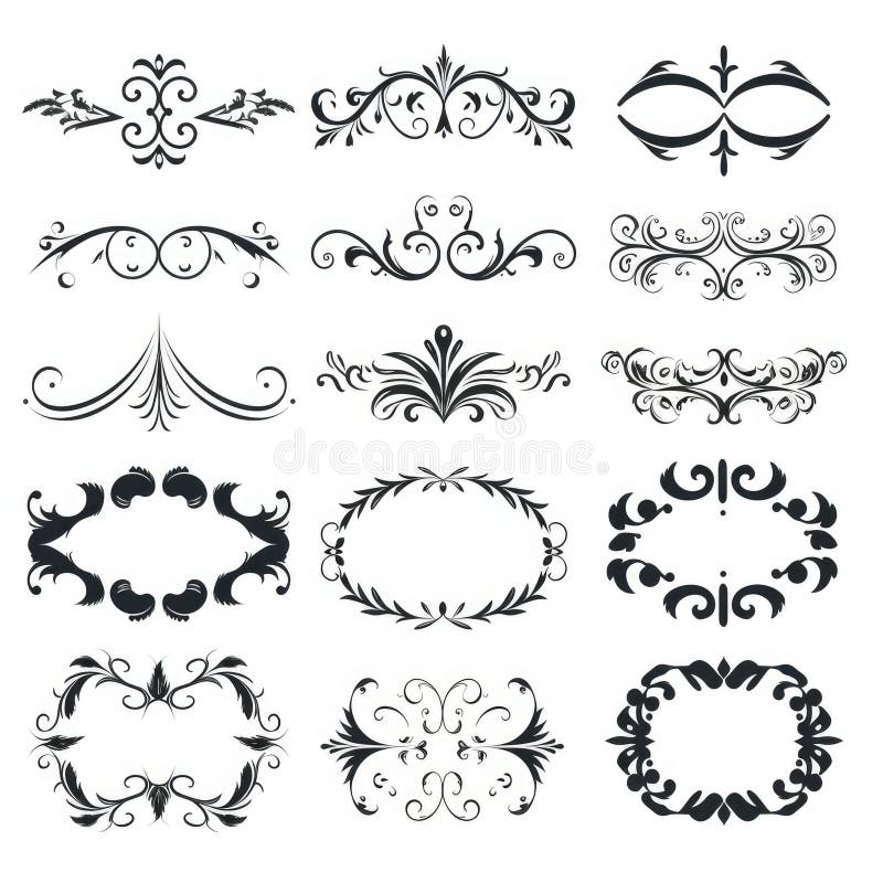 Set of Text Delimiters for Your Projects AI Generative Stock ...