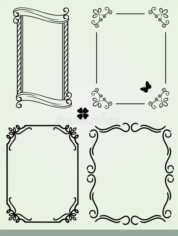 Text Frames, Dividers and Corner with Swirls Stock Vector ...