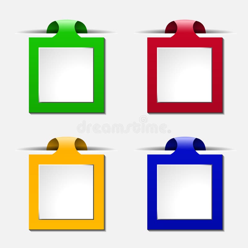 Set of text notes stock vector. Illustration of decorative - 55482279