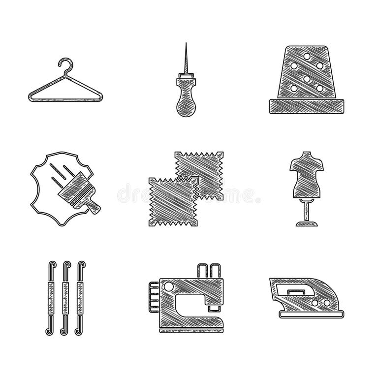Sewing Leather Machine Sketch Stock Illustrations 36 Sewing Leather