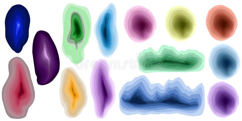 Set of Texture Color Gradient Spots Vector Stock Vector - Illustration ...