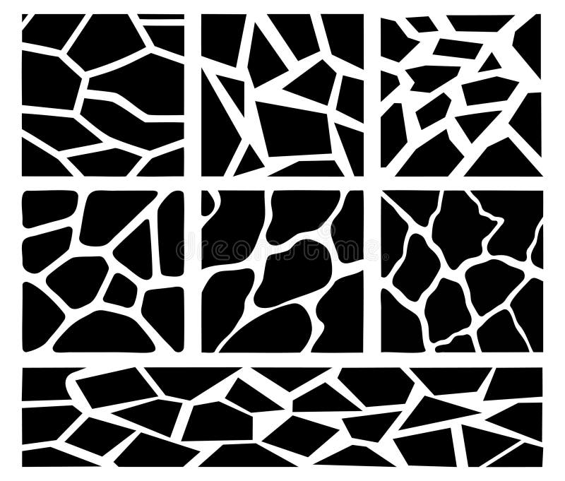 Set of Texture of Different Shapes of Figures. Set of Banners of ...