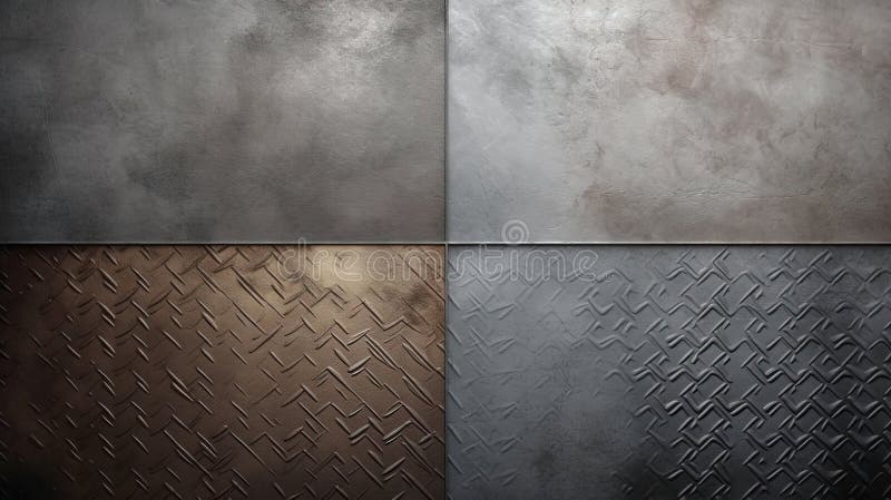 Set Texture Group of Metallic Gradient Steel Shiny Background Silver ...