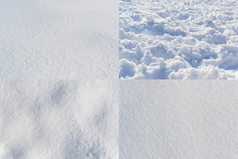 Set of Texture of Pure Snow. Loose and Smooth Surface Stock Image ...