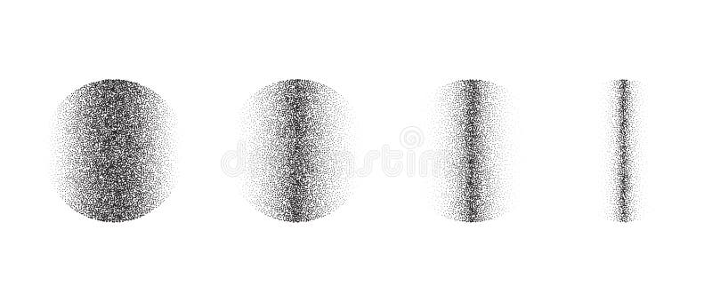 Set of Textured Linear Gradient Spheres. Black Dotted Fading Circles ...