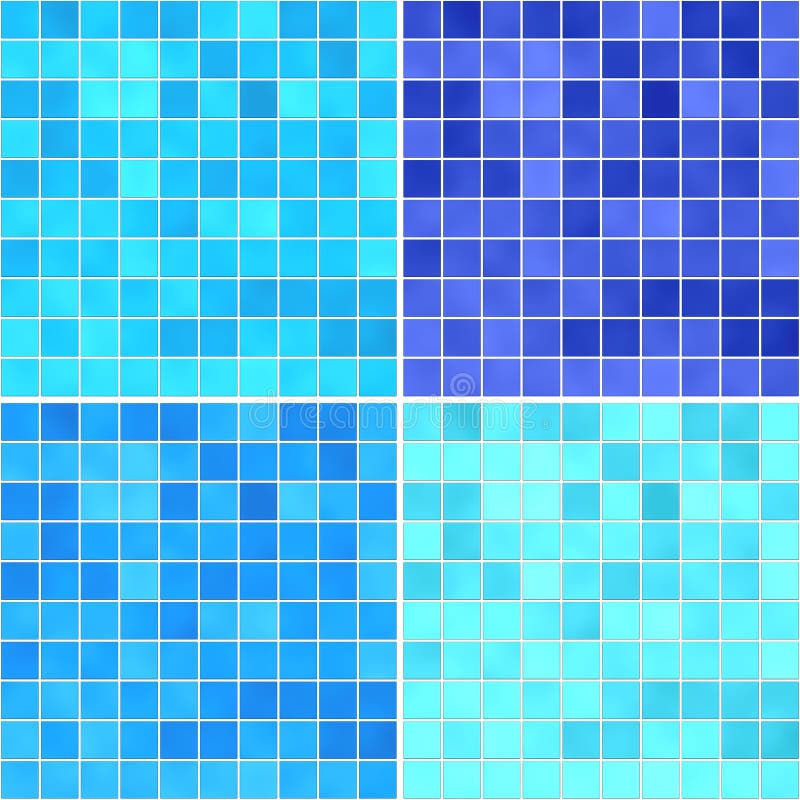 Set of Textures Blue Tile Floor Stock Illustration - Illustration of ...