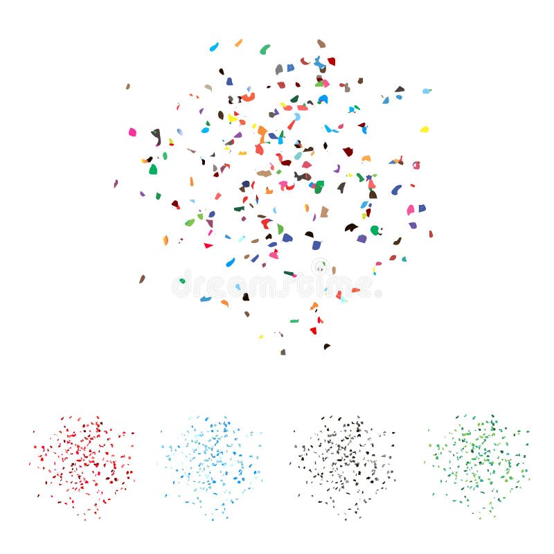 Set of Textures. Multicolored Flakes Stock Illustration - Illustration ...