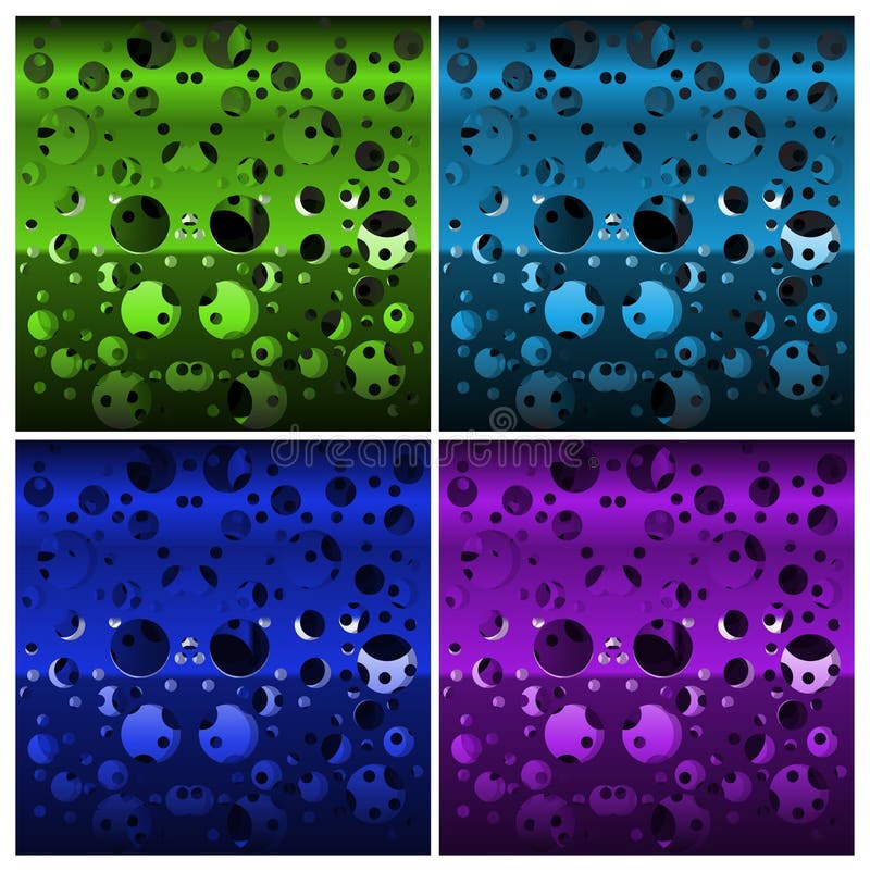 Set of Textures of Perforated Multi-layer Iron, Different Colors Stock ...