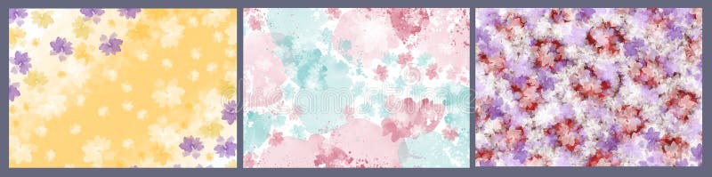 A Set of Textures. Watercolor Flowers, Background, Texture Stock Image ...