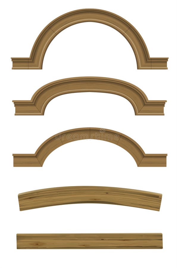 Set of Textures of Wooden Classical Arches Stock Vector - Illustration ...