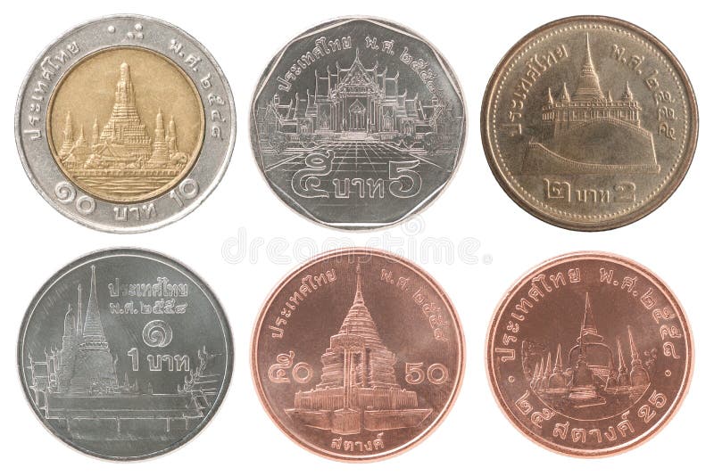 Thailand Thai Baht coins stock image. Image of finance - 64706889