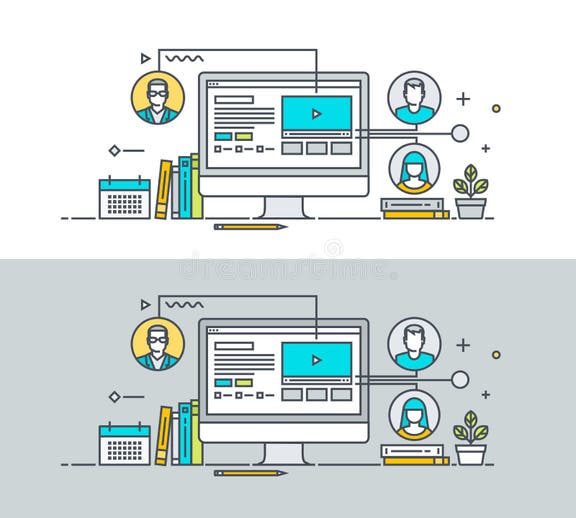 Theme Online Communication Stock Illustrations – 8,847 Theme Online ...