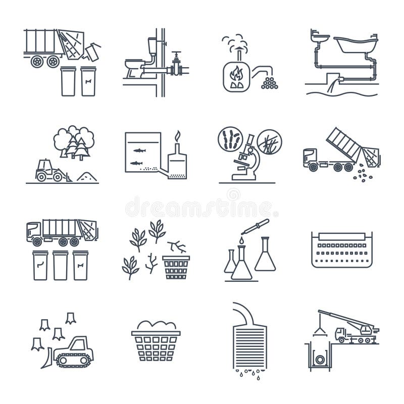 Waste Water Treatment Icons Stock Illustrations – 210 Waste Water ...