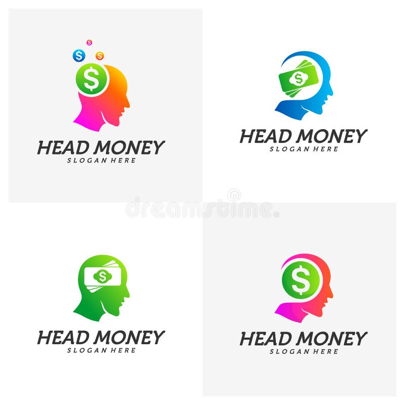 Set of Think Money Logo Design Template Vector. Emblem Symbol Icon ...