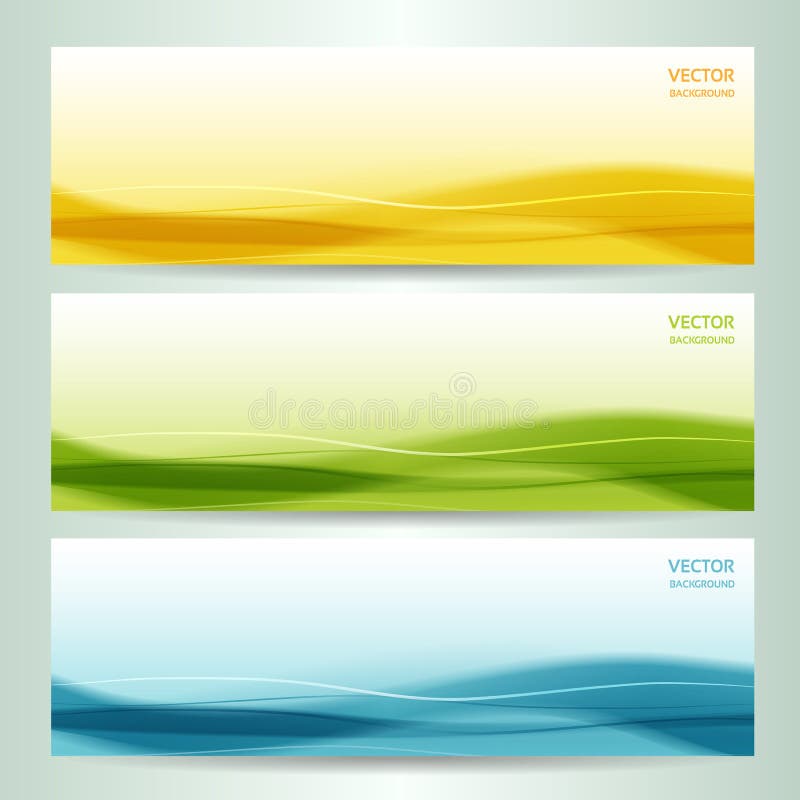 Set of Three Abstract Banners Stock Vector - Illustration of border ...