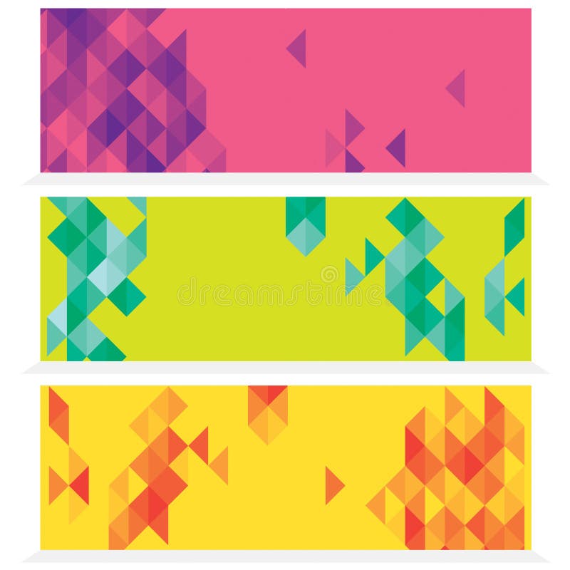 Set of Three Abstract Banners Stock Vector - Illustration of texture ...
