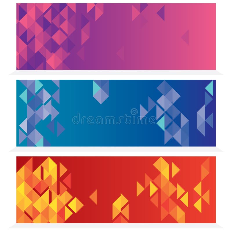 Set of Three Abstract Banners Stock Vector - Illustration of three ...