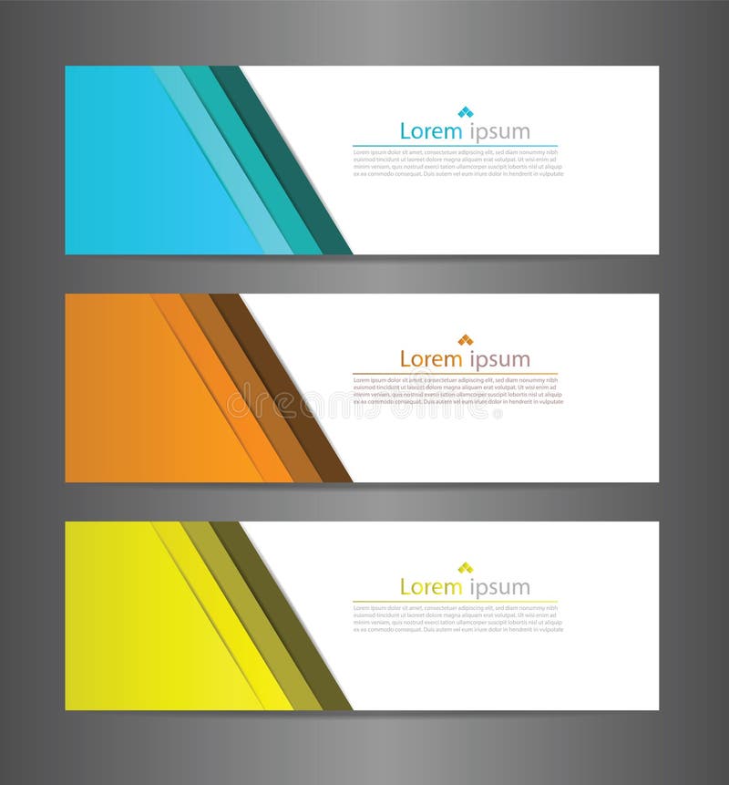 Set Three Abstract Modern Banner Texture. Vector Banner Background for ...