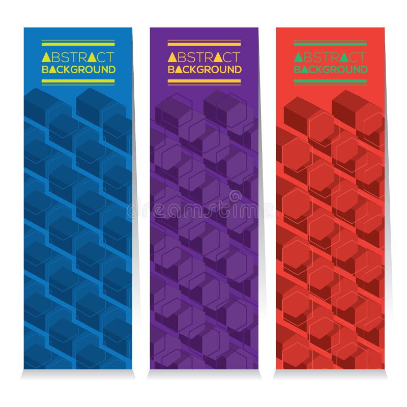 Set of Three Abstract Vertical Banners. Stock Vector - Illustration of ...