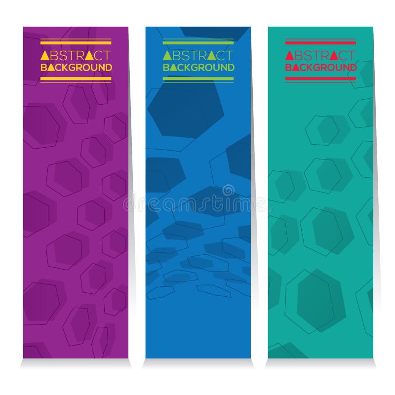 Set of Three Abstract Vertical Banners. Stock Vector - Illustration of ...