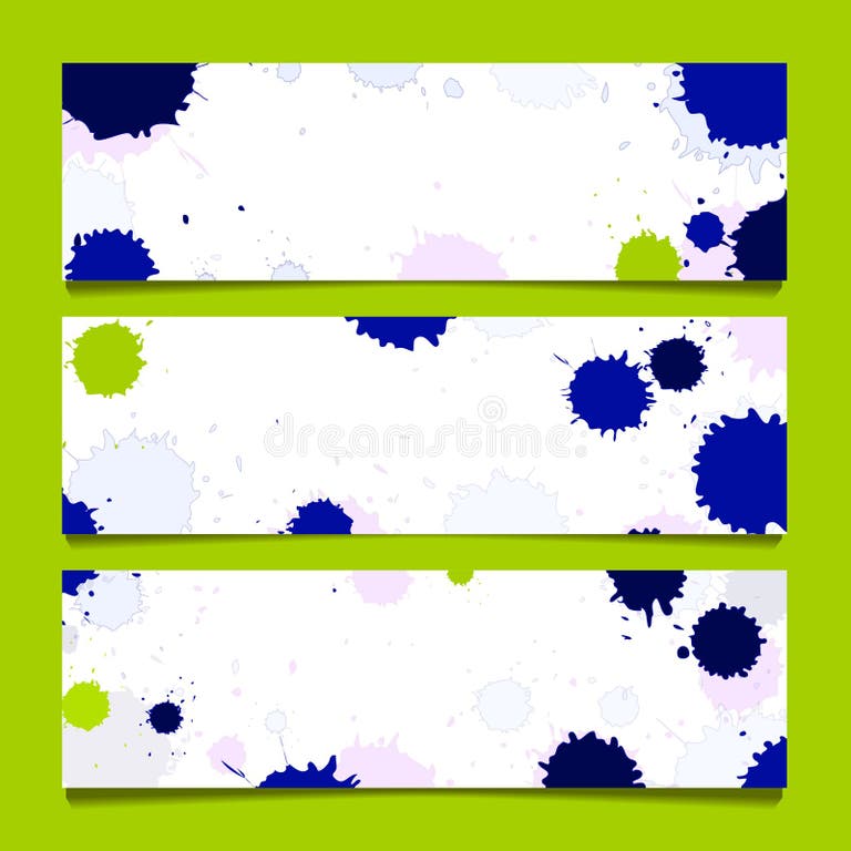 Set of Three Banners, Abstract Headers Stock Vector - Illustration of ...