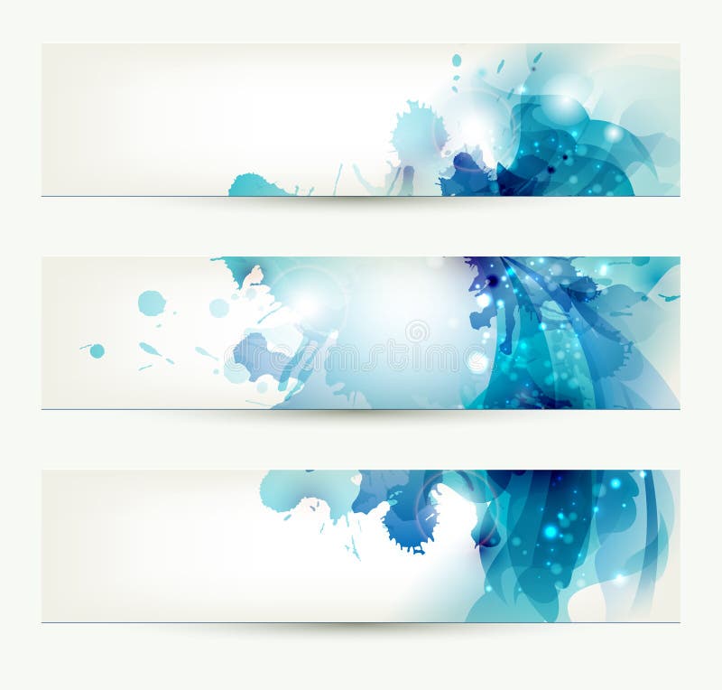 Set of three banners stock vector. Illustration of bright - 37029812