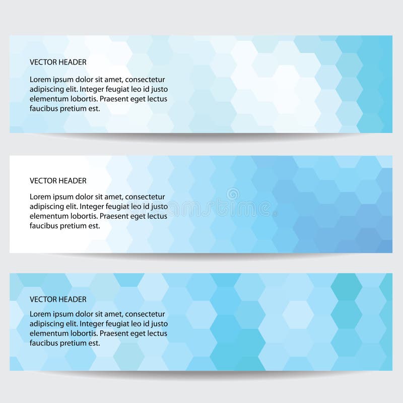 Set of Three Banners, Abstract Headers Stock Vector - Illustration of ...