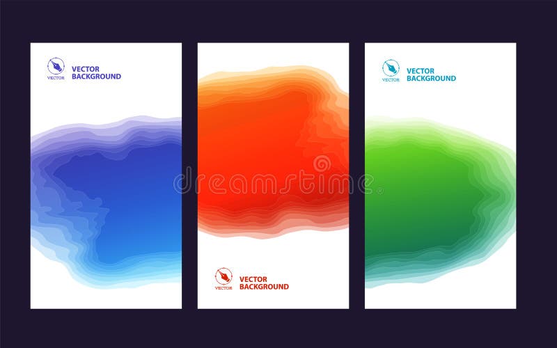 Set of Three Banners, Abstract Headers with Step Effects Stock Vector ...