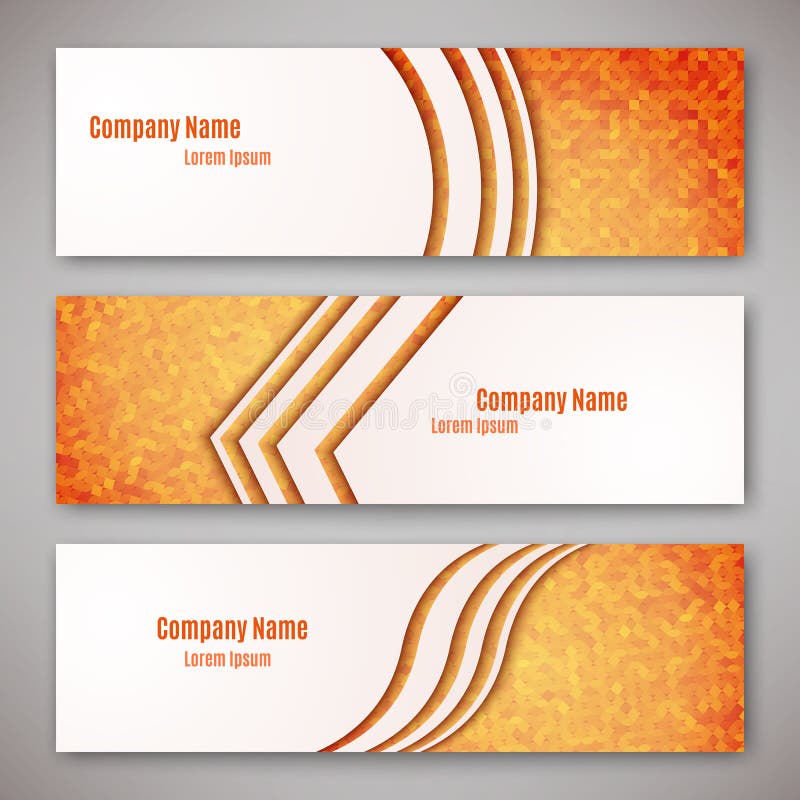 Set of three banners stock vector. Illustration of creative - 61793011