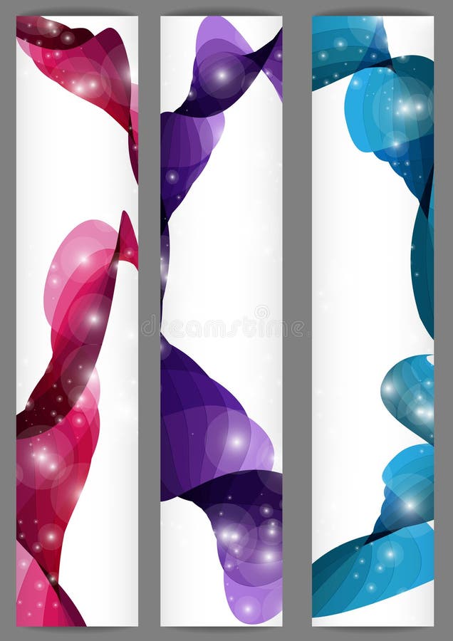 Set of Three Banners. stock vector. Illustration of bright - 34806912
