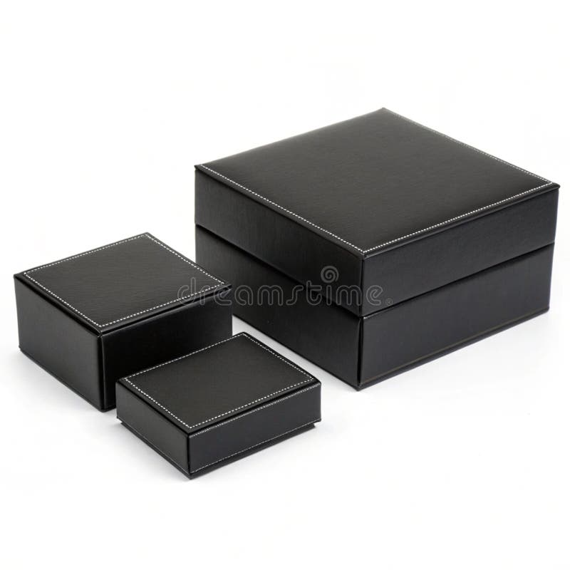 Set of three black boxes stock illustration. Illustration of solution ...