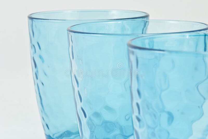Set of three blue cups stock image. Image of party, drink - 13140617