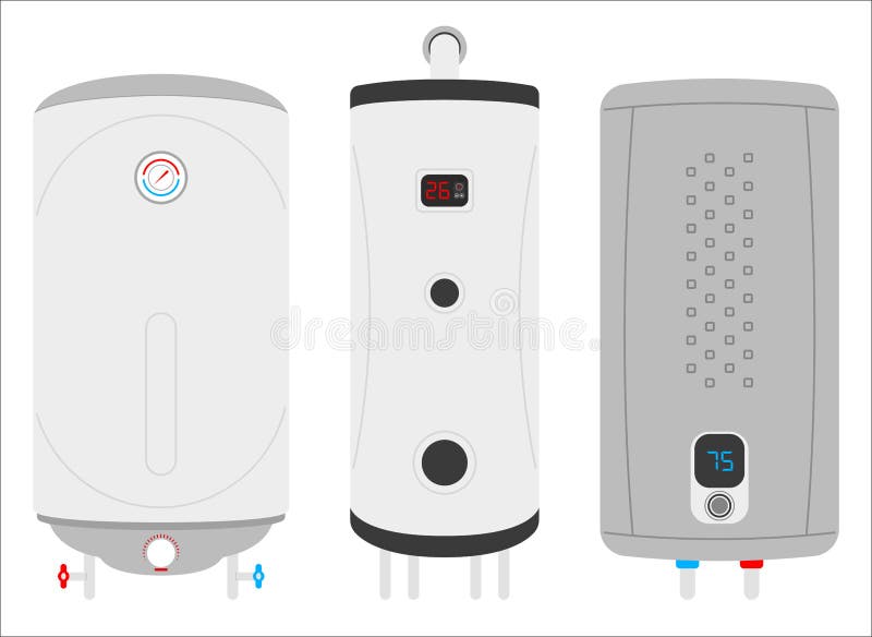 Set from Three Different Boilers Stock Vector - Illustration of heaters ...