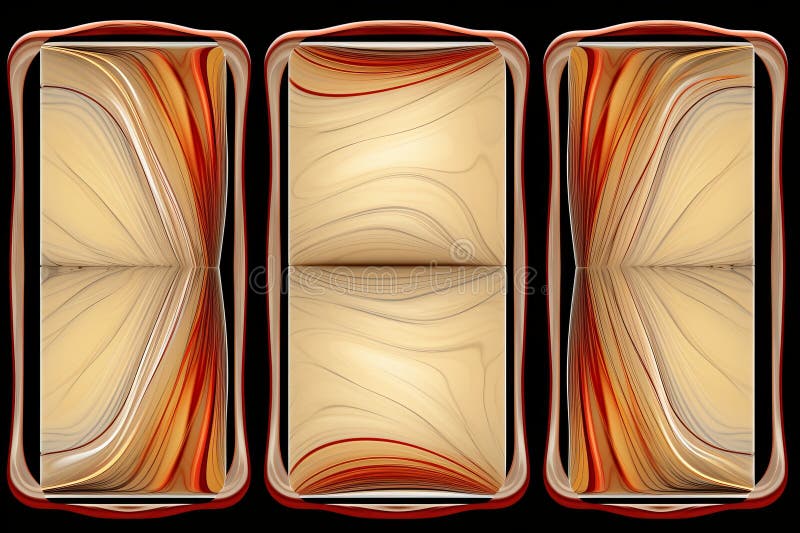 A Set of Three Books on a Black Background Stock Illustration ...