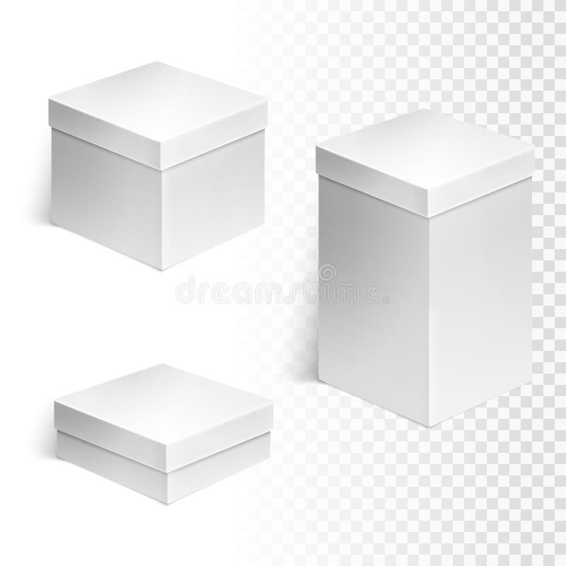 Set of three boxes stock vector. Illustration of icon - 34980949