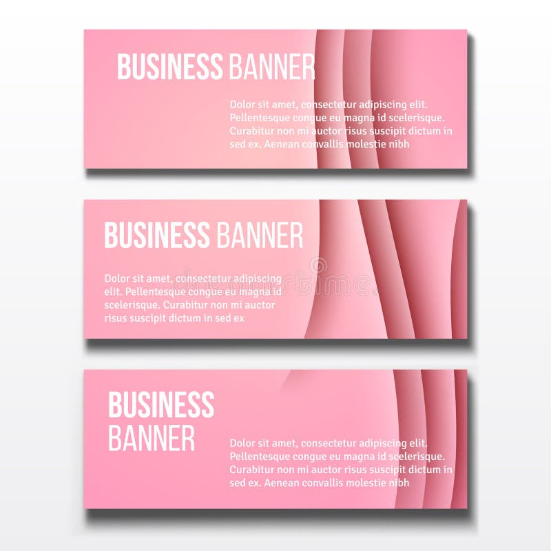 Set of Three Business Banners Stock Vector - Illustration of corporate ...