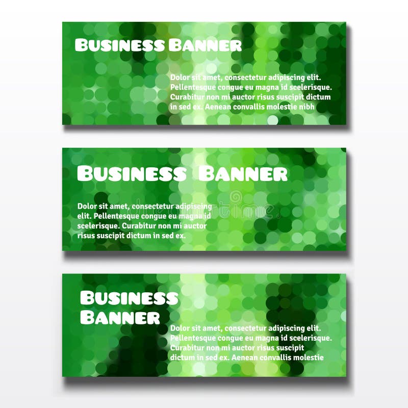 Set of Three Business Banners Stock Vector - Illustration of horizontal ...