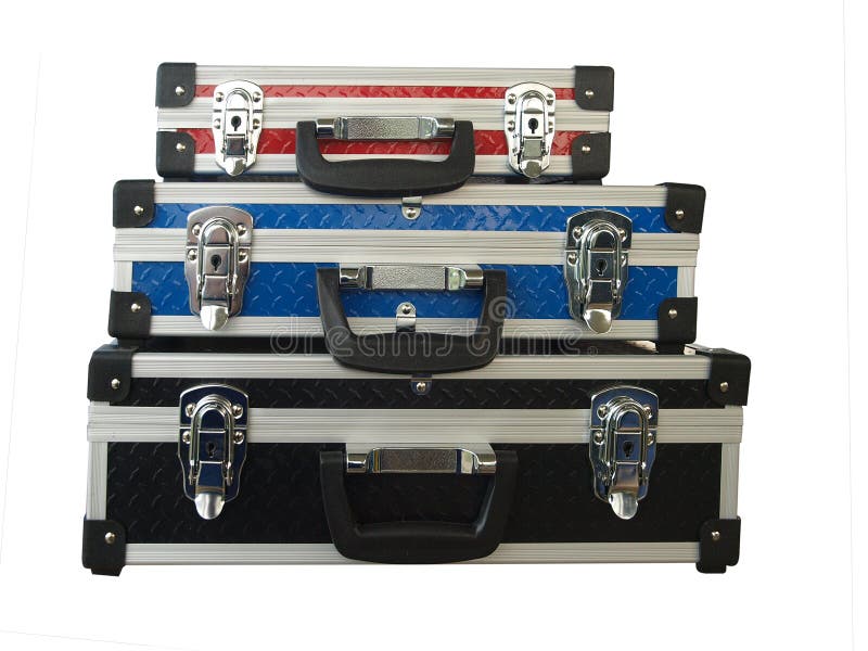 A Set of Three Cases stock photo. Image of modern, lock - 9753228