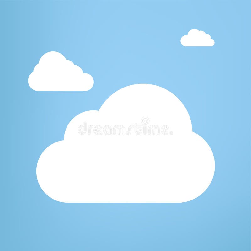 Set of Three Clouds Collection in Flat Design Styles, Cloud Concepts, Clouds Element, Clouds on ...