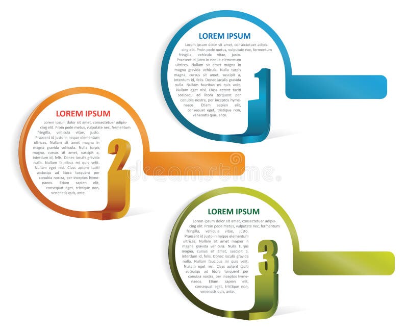 Set of Three Colored Vector Elements for Text Stock Vector ...