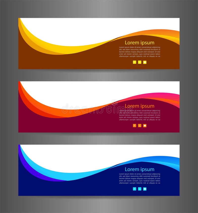 Set Three Colorful Abstract Modern Banner Texture. Vector Banner Stock ...