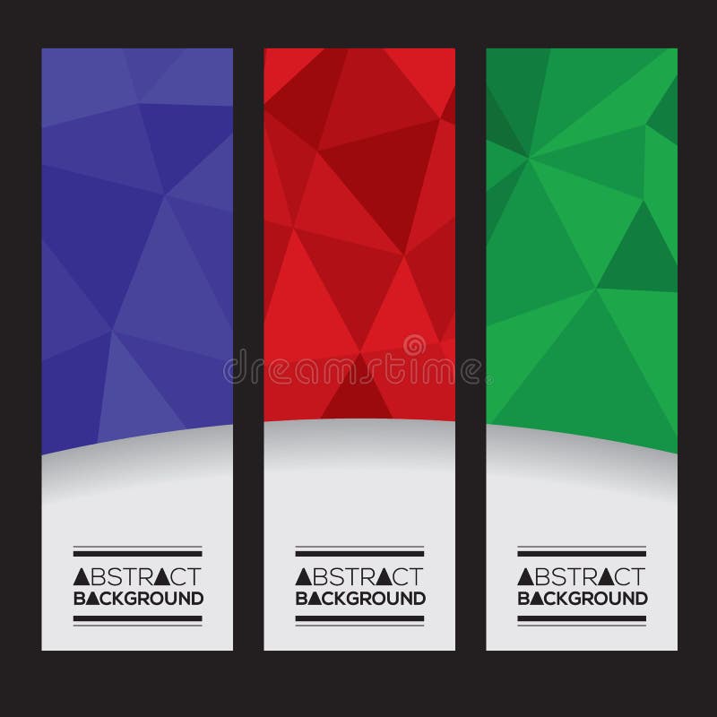 Set of Three Colorful Geometric Vertical Banners. Stock Vector ...