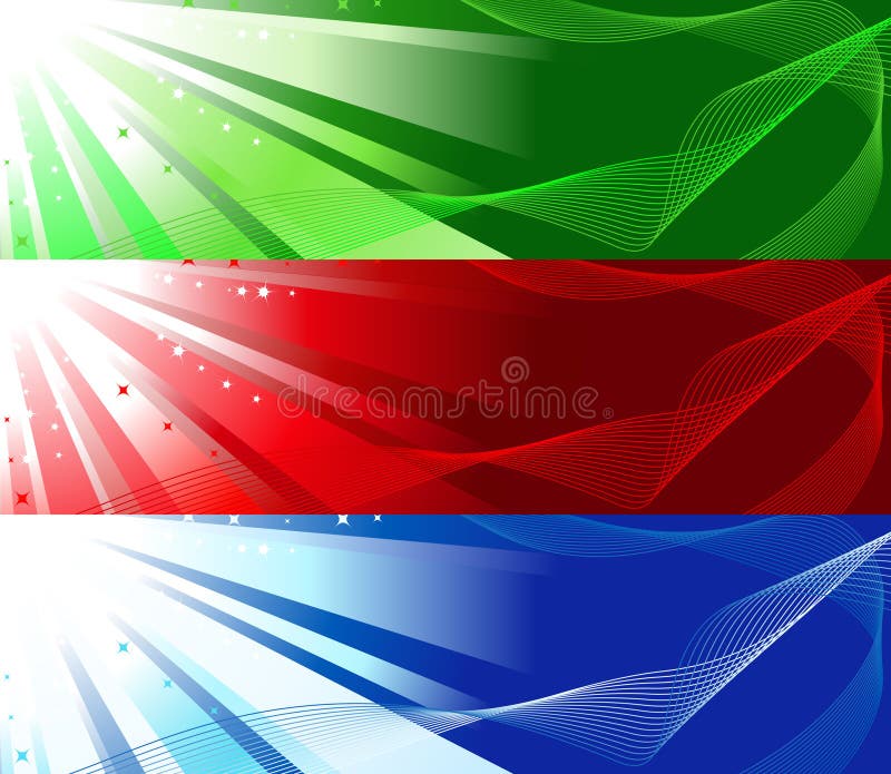 Set of Three Colourful Banners Stock Vector - Illustration of design ...