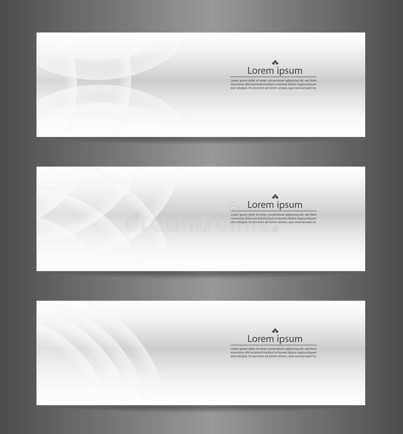 Set Three Gray Abstract Modern Banner Texture. Vector Banner Background ...