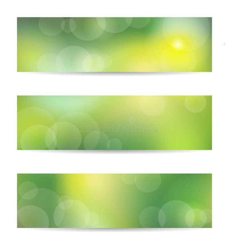 Green banner set stock vector. Illustration of shiny - 25697751