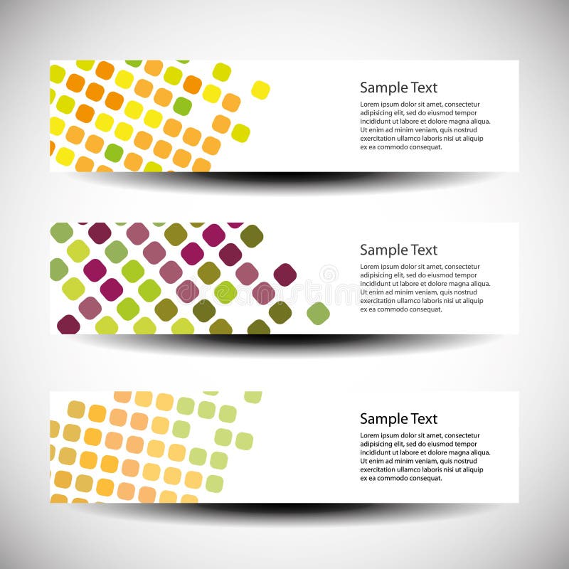 Three Header Designs stock vector. Illustration of bubble - 23263133