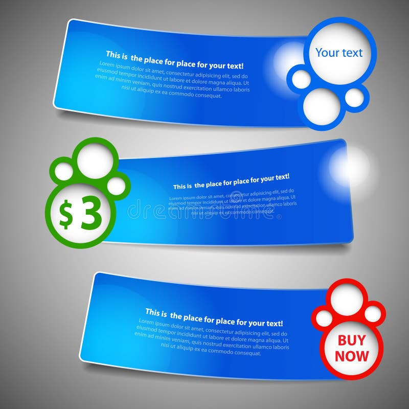 Three Header Designs stock vector. Illustration of advertise - 23263142